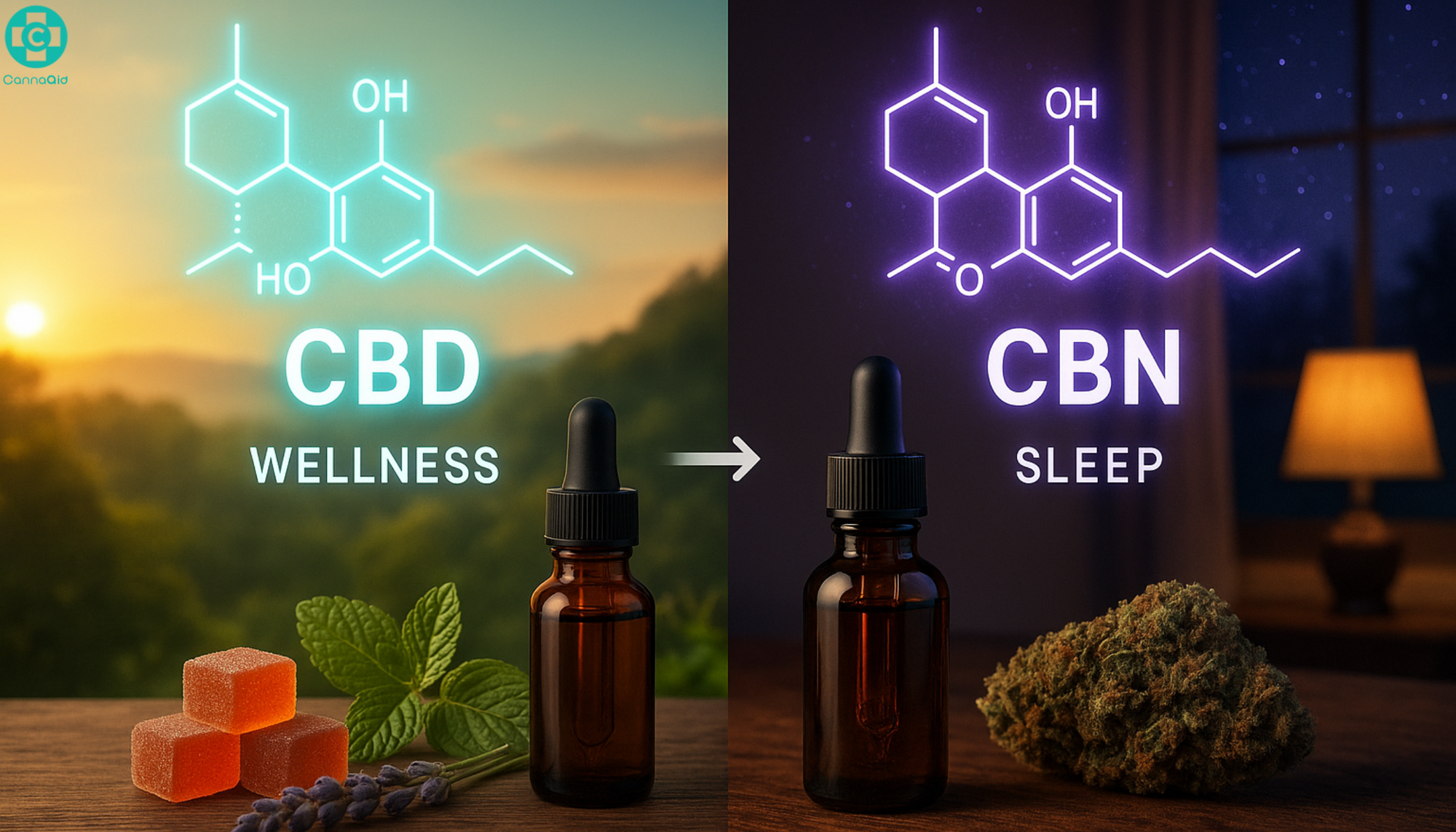 CBD vs. CBN | Key Differences, Benefits & Uses – CannaAid